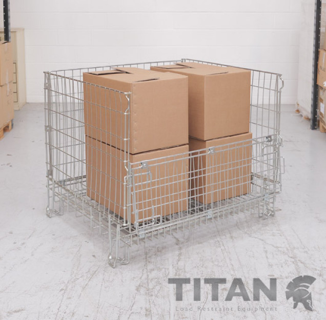 Metal Wire Mesh Pallet Cage | 600kg Capacity | Stackable 4 High| FREE ...
