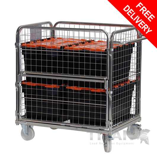 Three Sided Compact Merchandise Picking Trolley (20.MT6) | Free UK Delivery
